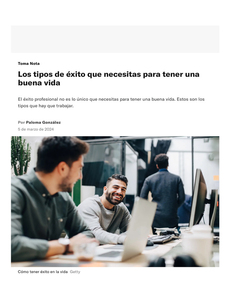 6 Tipos de Éxito para Tener Una Buena Vida | PDF