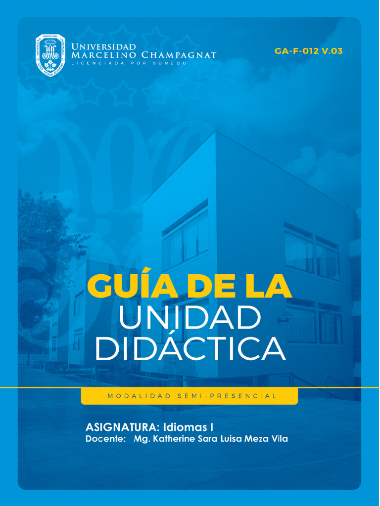 GUDV Trabajo Académico - Idiomas I - 2024 II | PDF