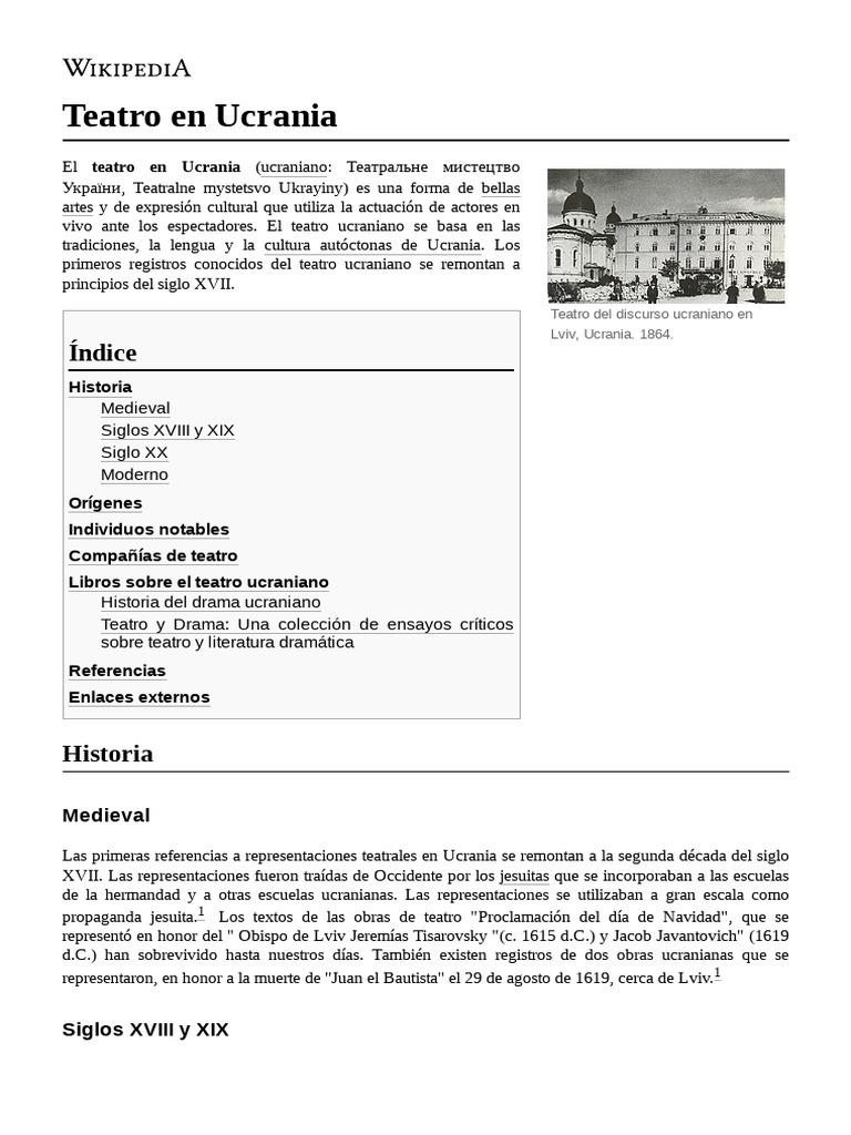 Teatro en Ucrania | PDF