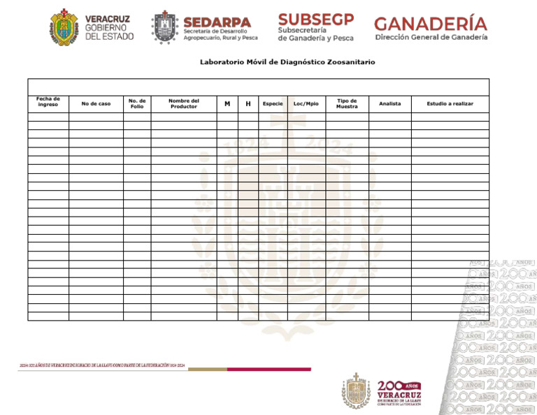 Formato Bitácora de Registro de Ingreso de Muestras Laboratorios ...