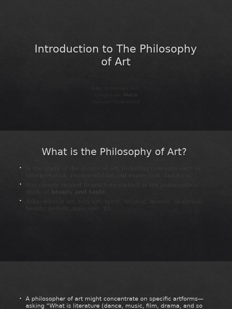 Introduction To The Philosophy of Art | PDF