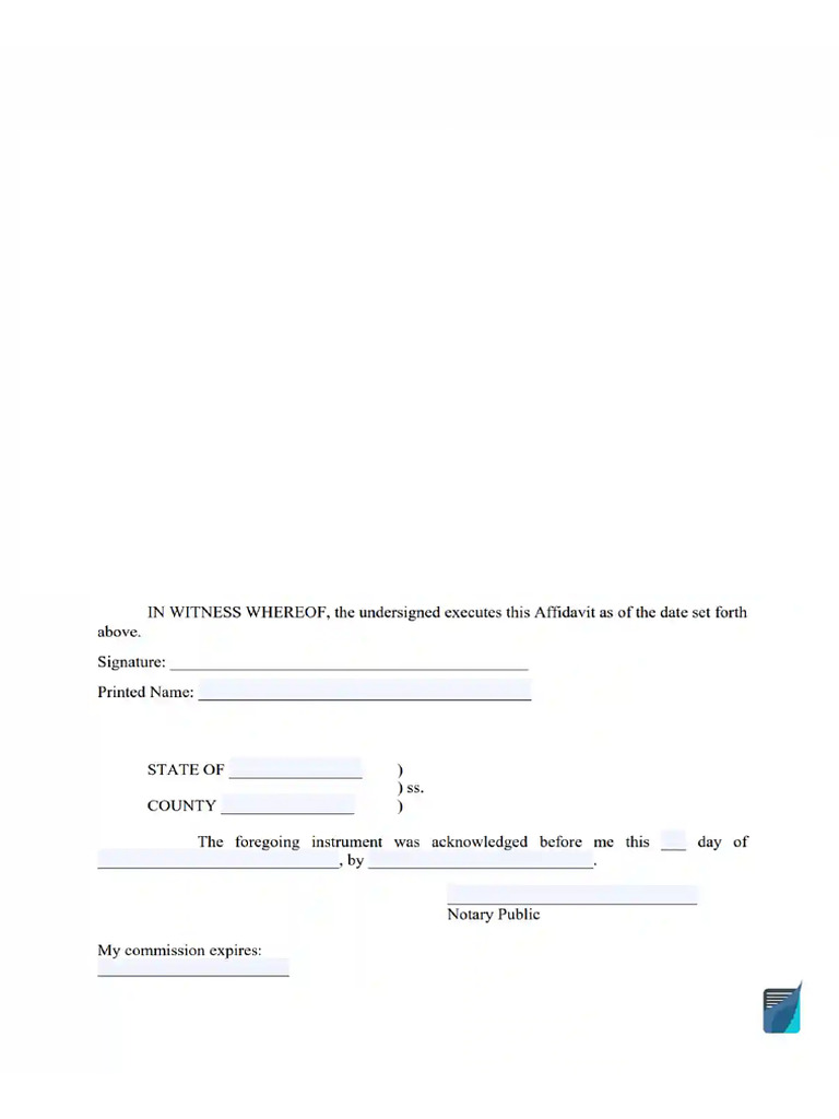 Affidavit-Form 5 | PDF