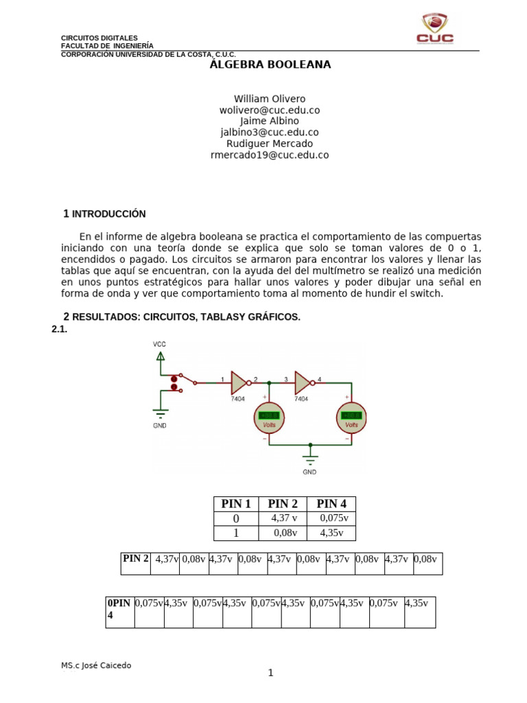 Álgebra Booleana. | PDF