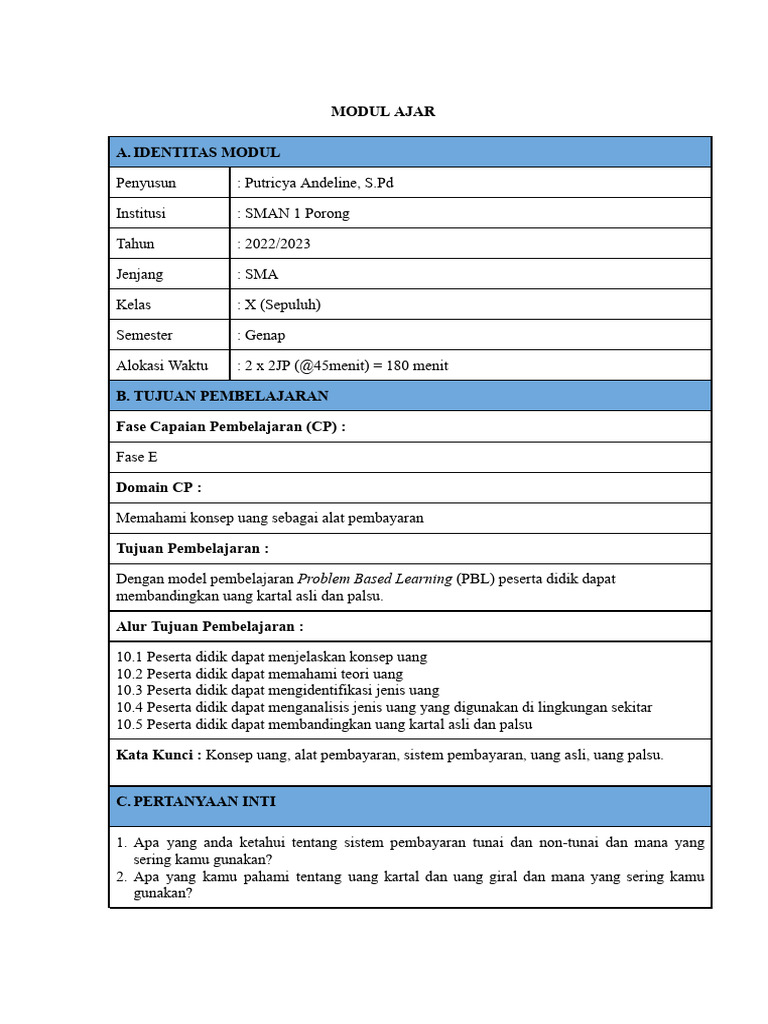 Modul Ajar CRT | PDF