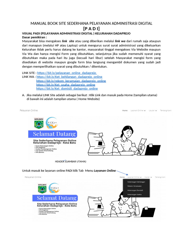 MANUAL BOOK Arief | PDF