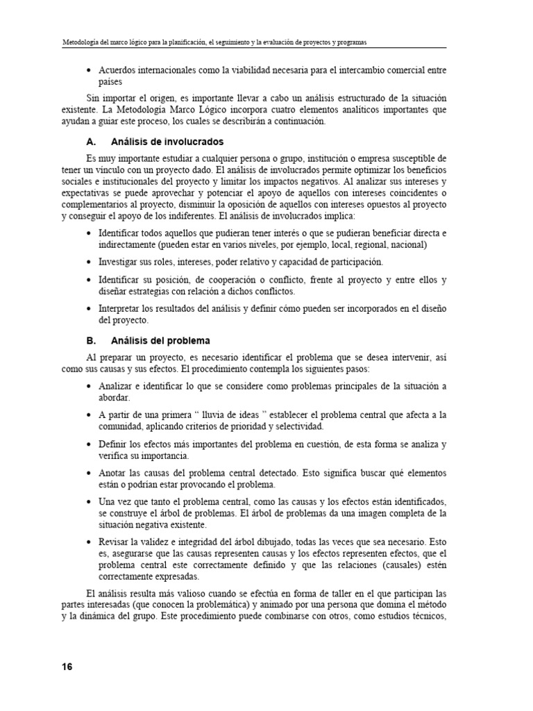 Metodología Marco Lógico en Proyectos | PDF | Business | Planificación