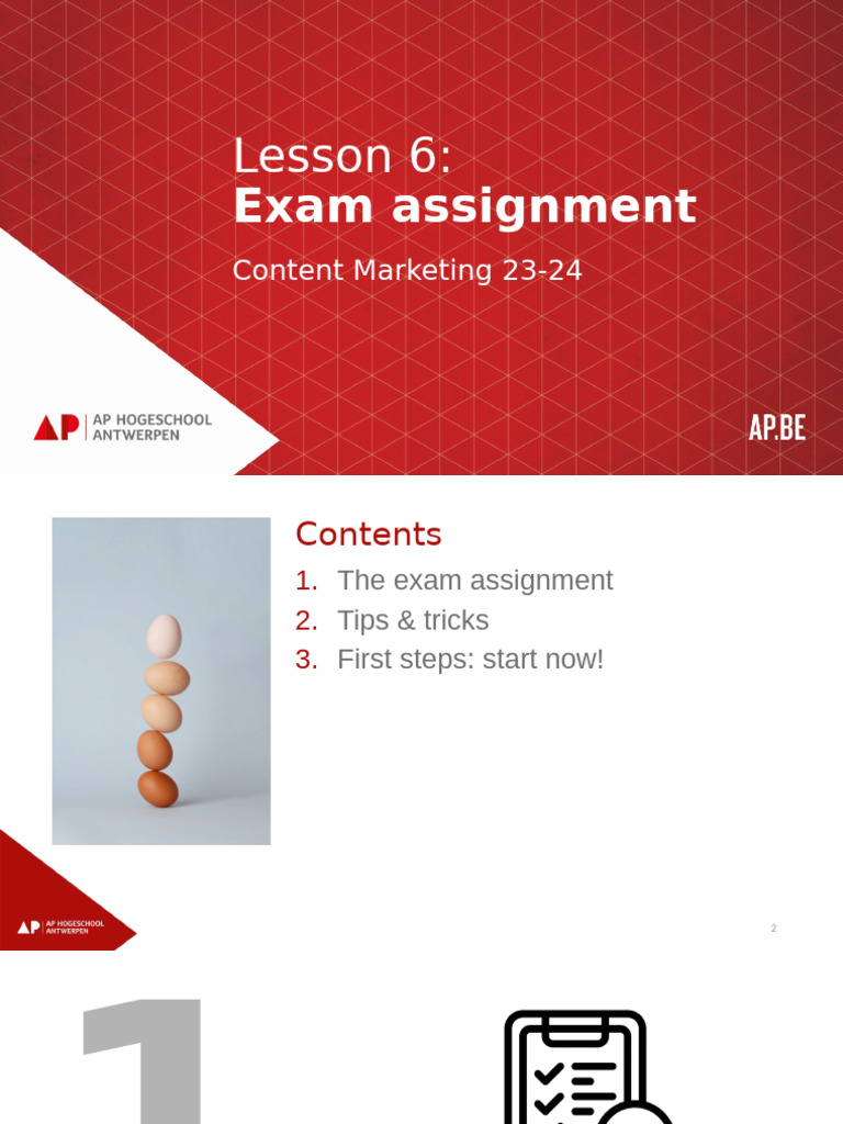 Slides Lesson 6 - CM - Exam Assignment | PDF