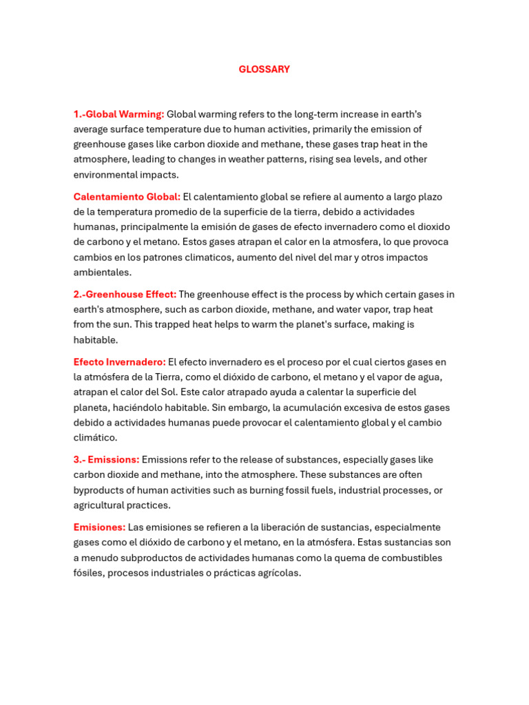 Climate Change Glossary Pdf