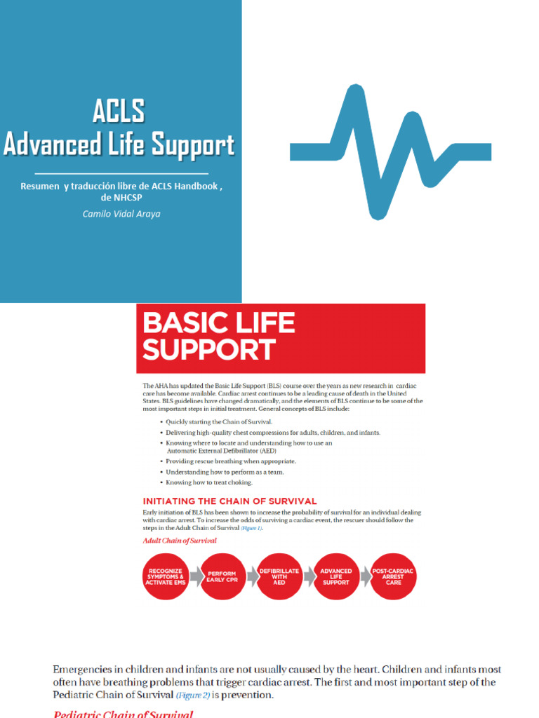 Resumen de ACLS en Español | PDF | Reanimación cardiopulmonar ...