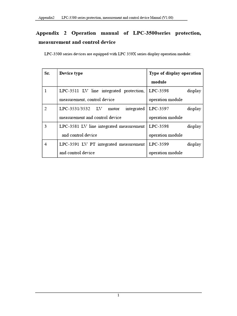 Manual of LPC-3500 LV Series Relays | PDF | Switch | Input/Output