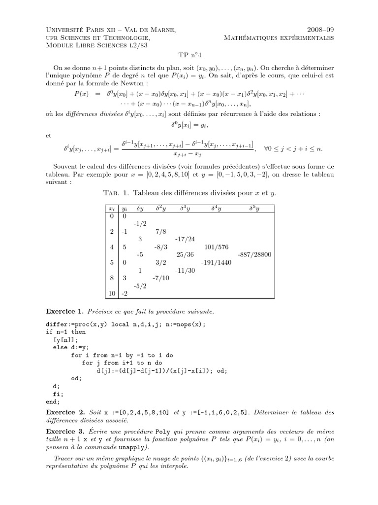 tp4 Maple 2008 | PDF