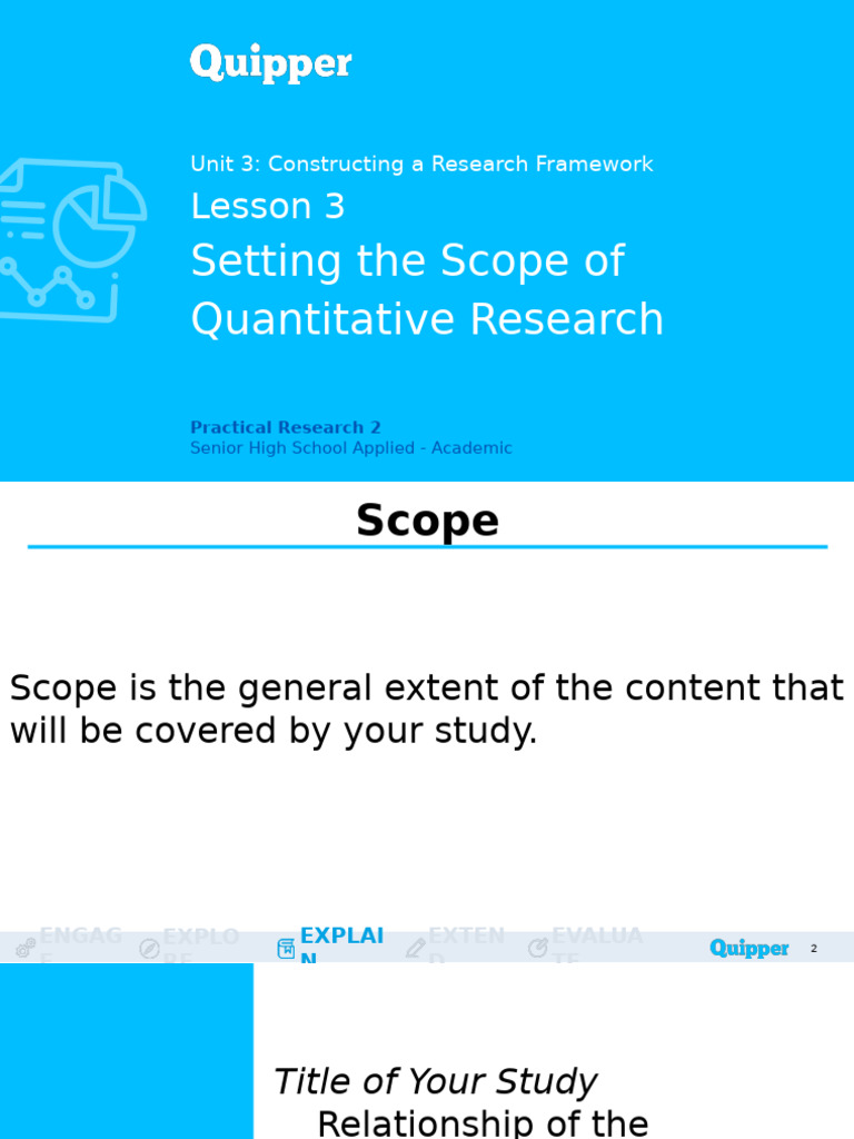 Setting The Scope of Quantitative Research | PDF