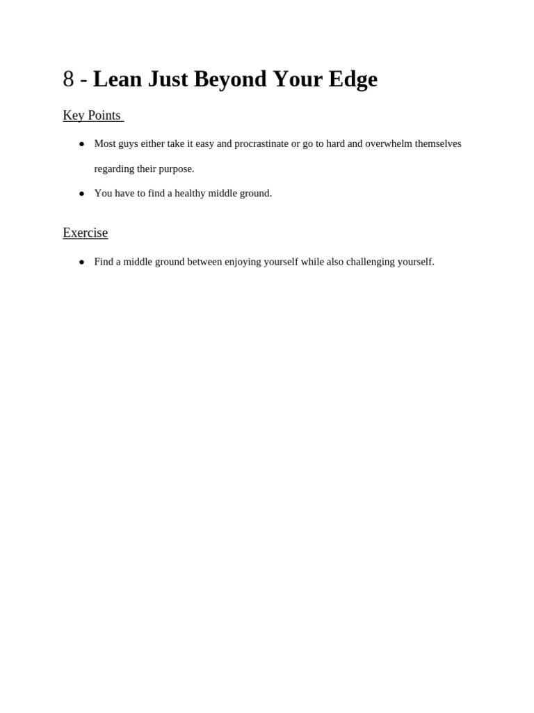 8 - Lean Just Beyond Your Edge | PDF