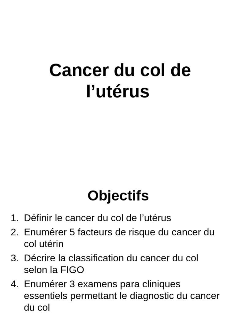 Cancer Du Col | PDF