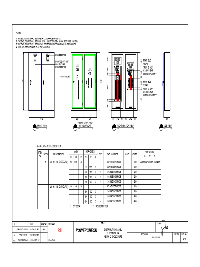 Powercheck - Distribution Panel 2 Vs - Rti-Rev - No.1 | PDF