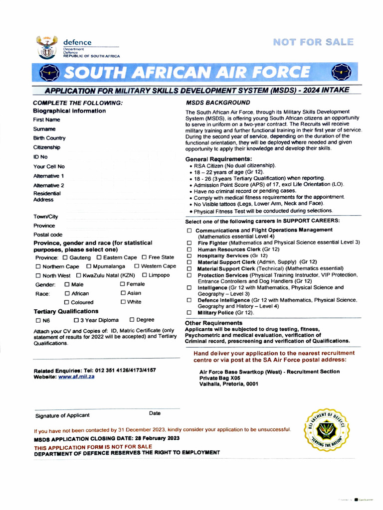 MSDS 2024 Intake | PDF