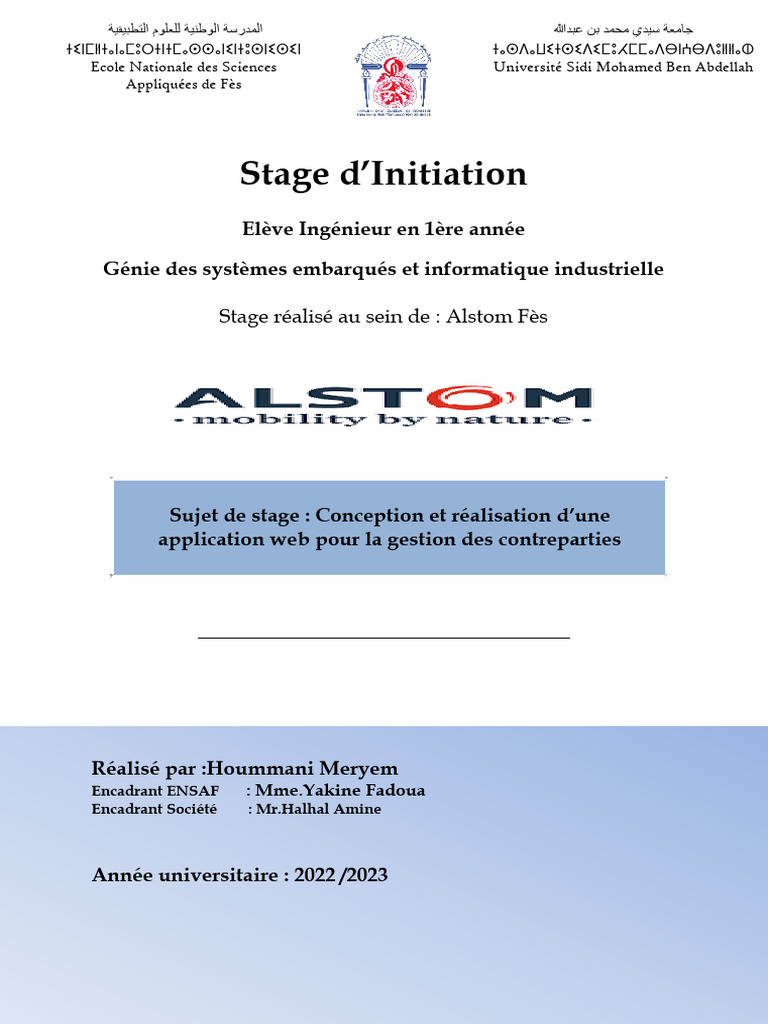 Rapport Stage D'initiation | PDF