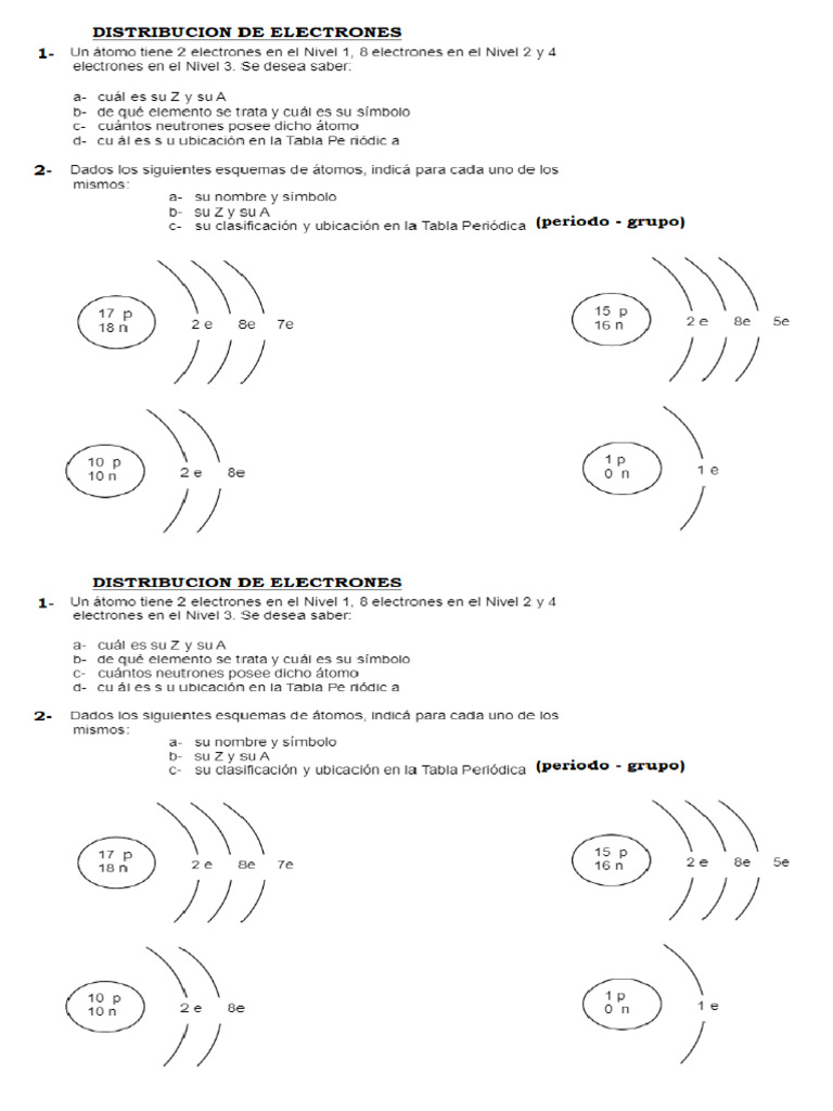Distribucion de Electrones | PDF