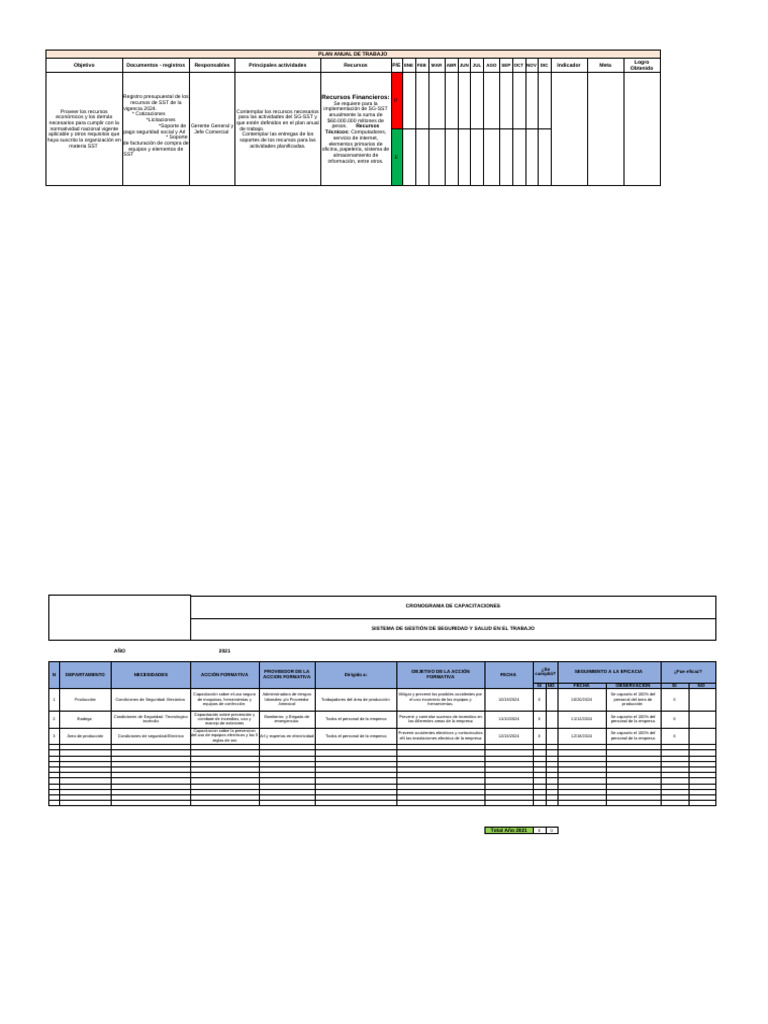 Formato Plan de Trabajo Anual | PDF