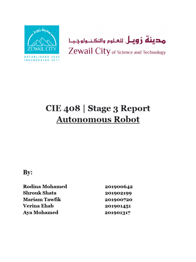 CIE 408 - Stage3 Report | PDF