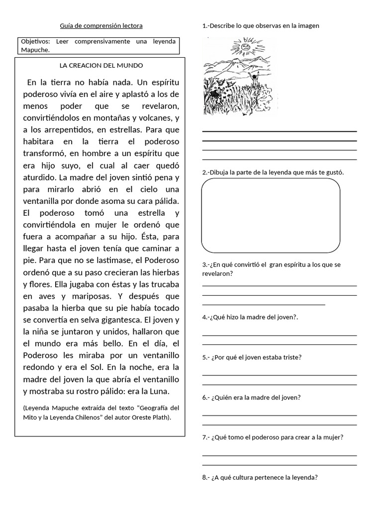 Guia de La Leyenda Mapuche | PDF