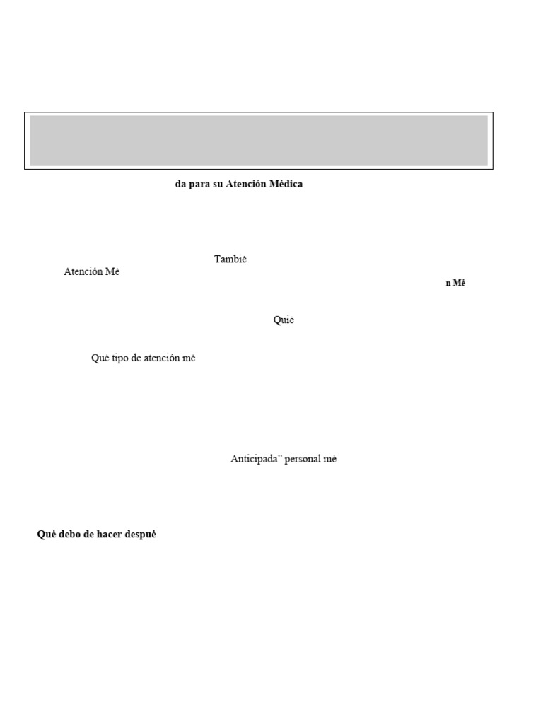 ADV Directive Form 7421 Spanish | PDF
