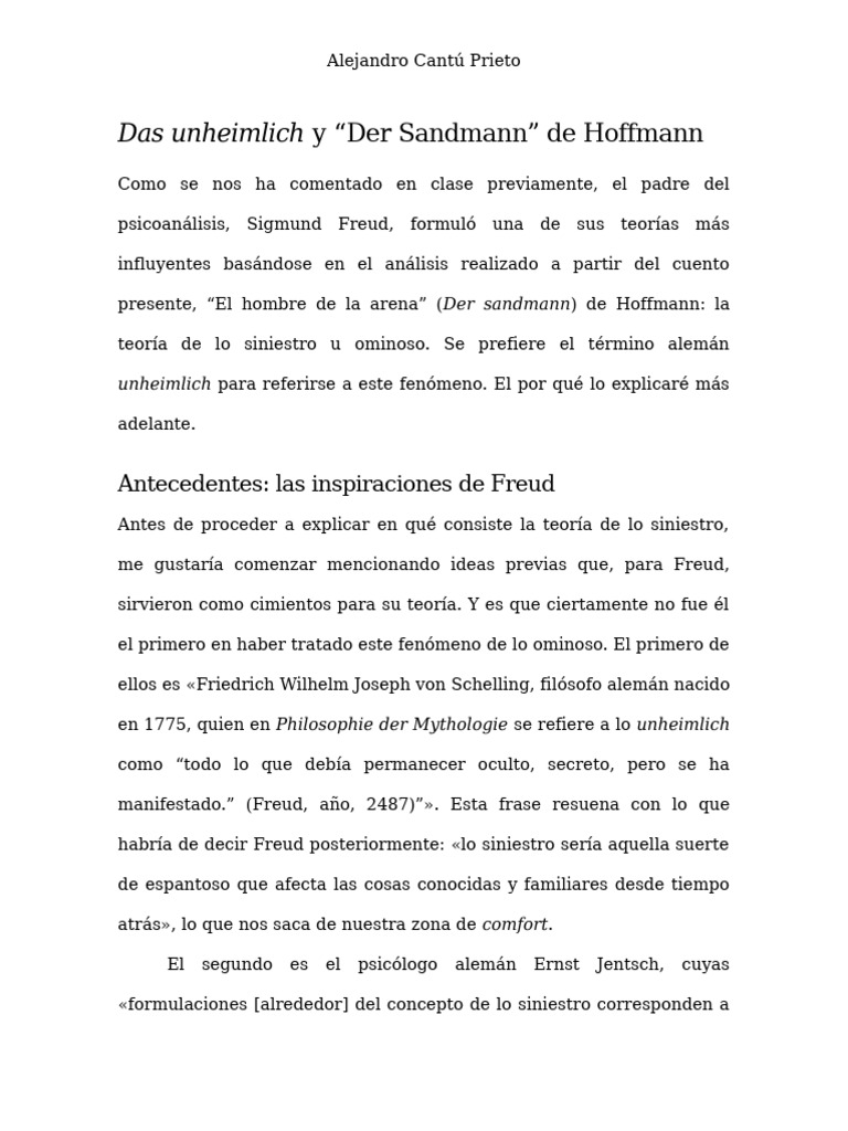 Das Unheimlich | PDF