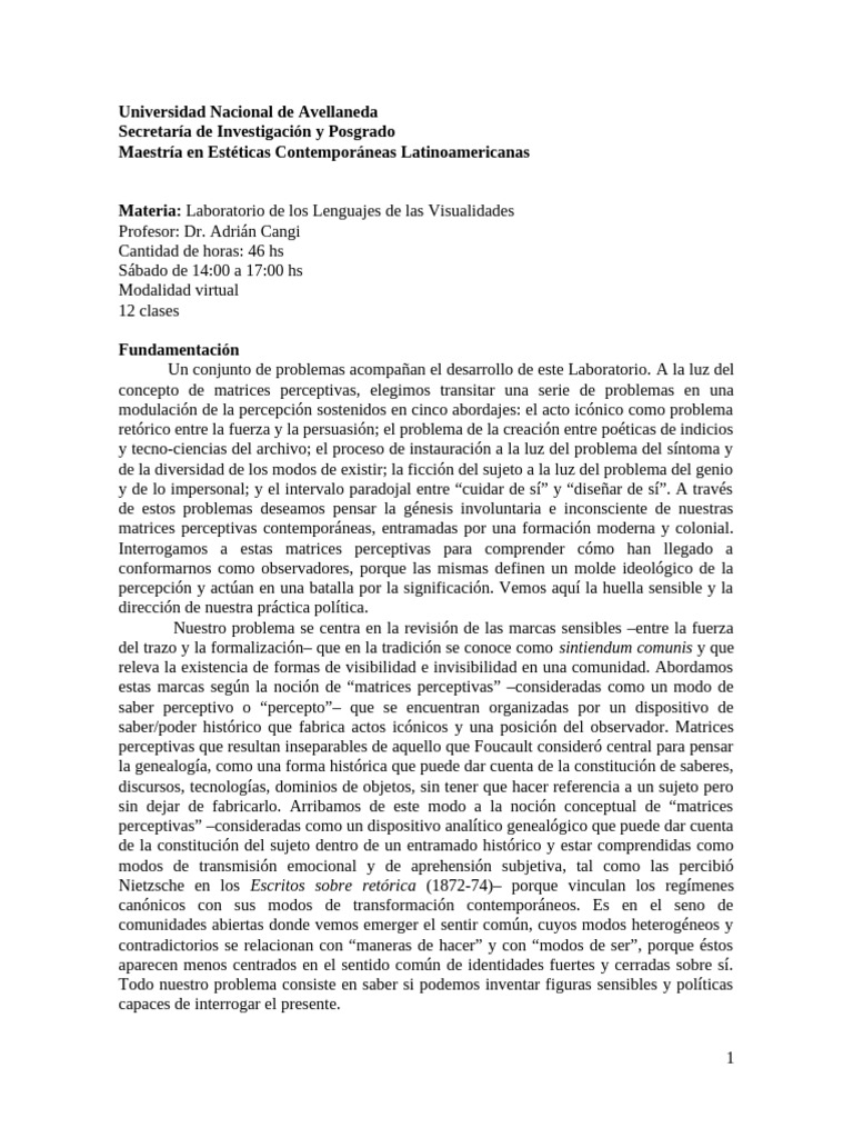 Programa Lab. Visualidades | PDF