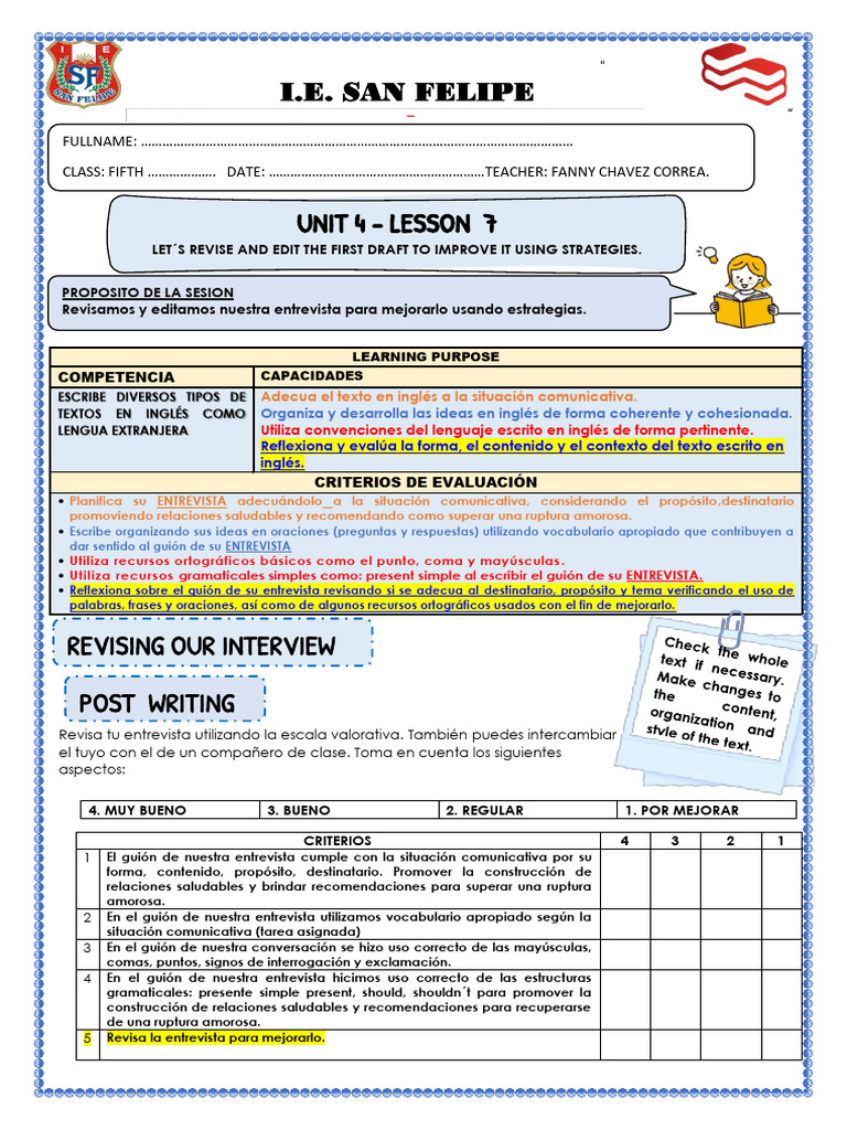Lesson 7 - Unit 4-5th Grade New | PDF