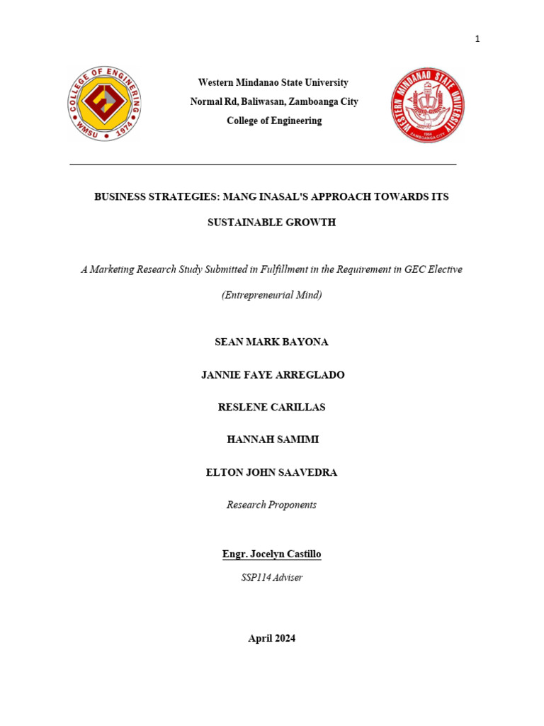 Mang Inasal Research Final | PDF