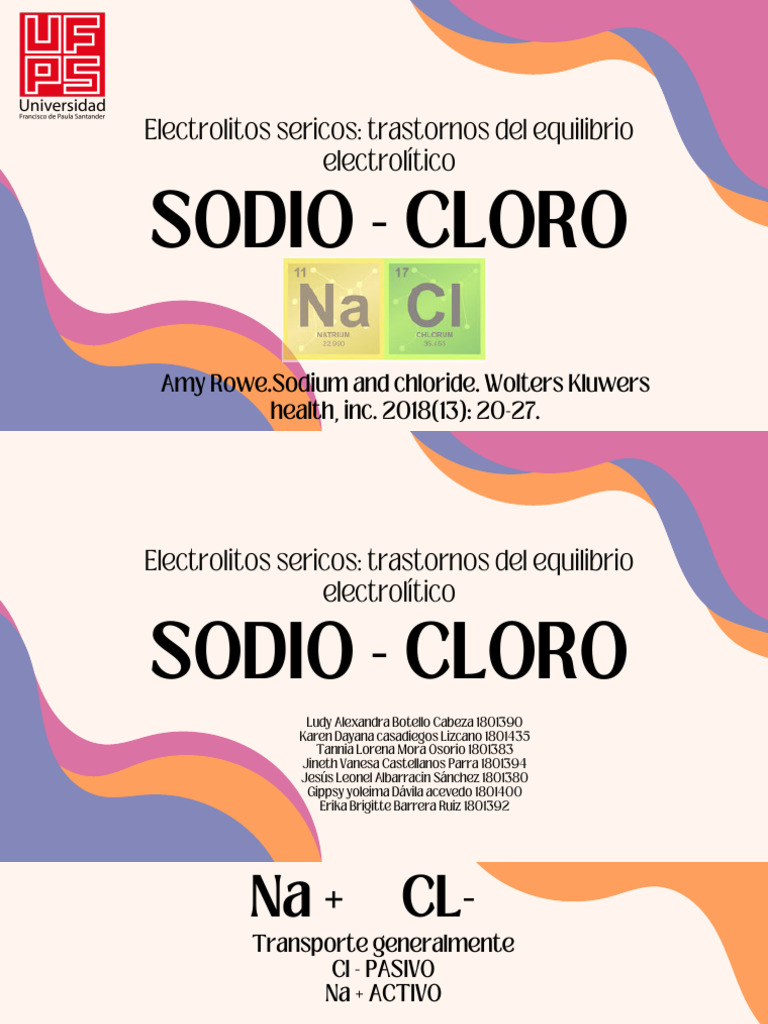 Equilibrio de Sodio y Cloro en Sangre | PDF | Sodio | Ciencia y matemáticas