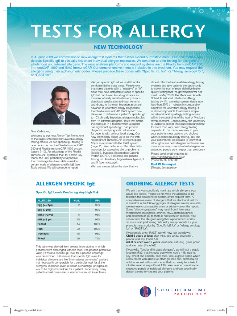 Allergy Testing | PDF
