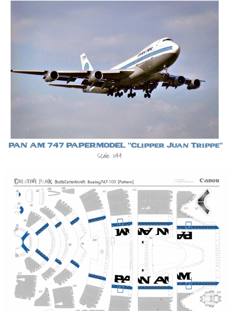 Pan American World Airways 747 Papercraft | PDF
