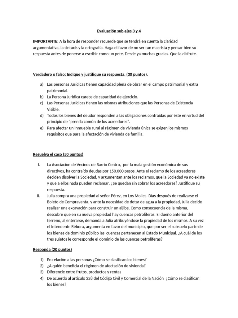 Prueba Efip 2 | PDF | Propiedad