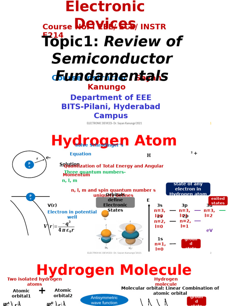 1 Review of Semiconductor Fundamentals | PDF