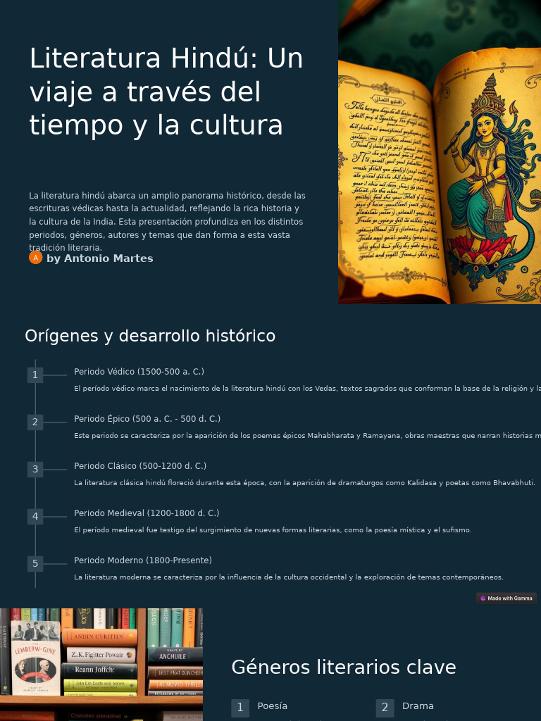 Literatura Hindu Un Viaje A Traves Del Tiempo y La Cultura | PDF