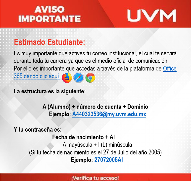 Acceso A Tu Correo Uvm | PDF