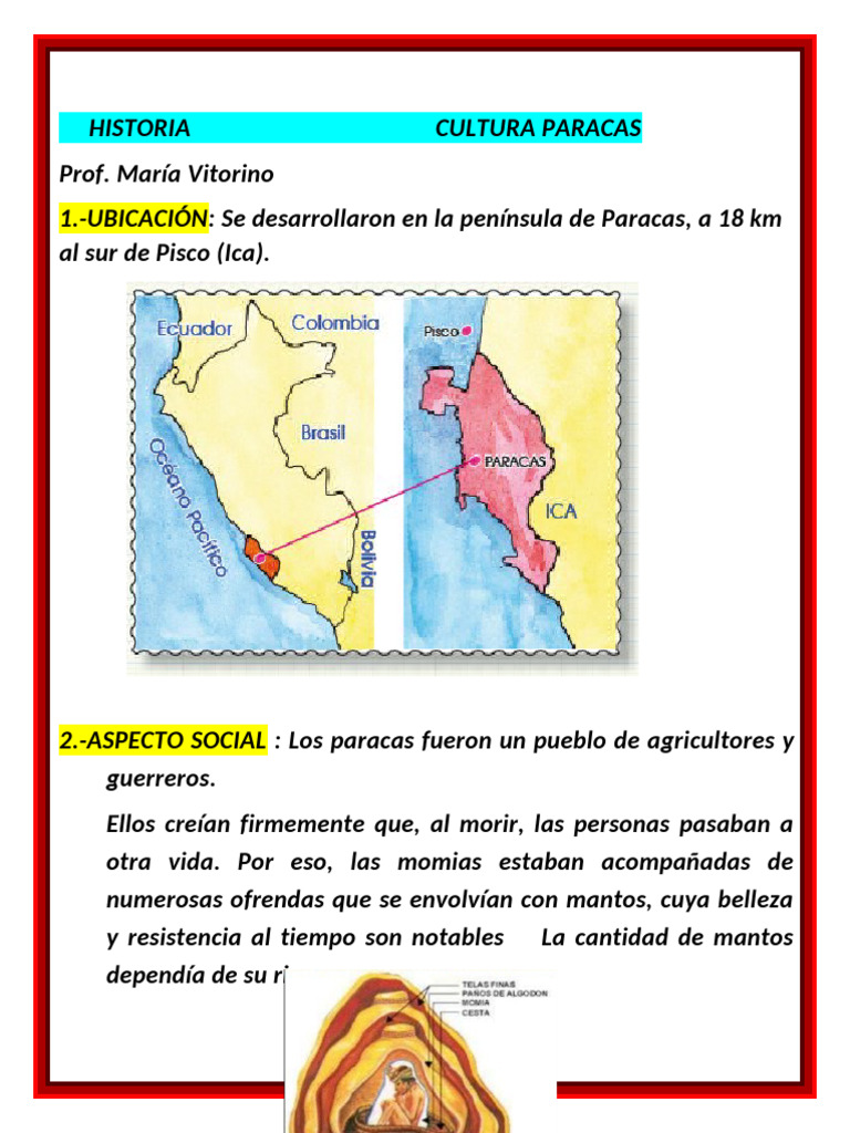 Historia Cultura Paracas | PDF