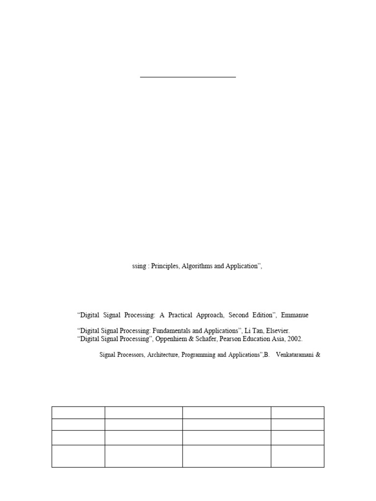 ECE - EEE F434 - Handout - DSP - 2024 | PDF