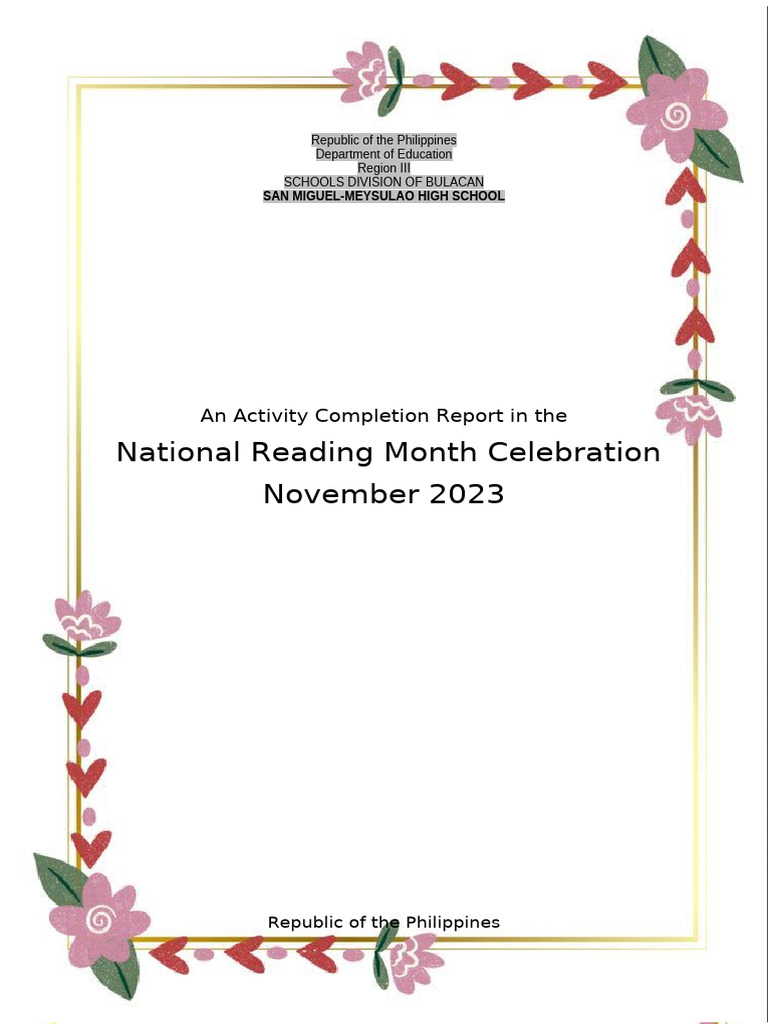 NRM 2023 Completion Report: SMMHS Activities | PDF | Public Speaking