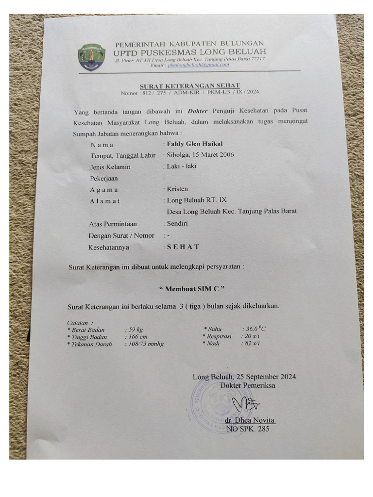 Kir. Kesehatan An. Faldy | PDF