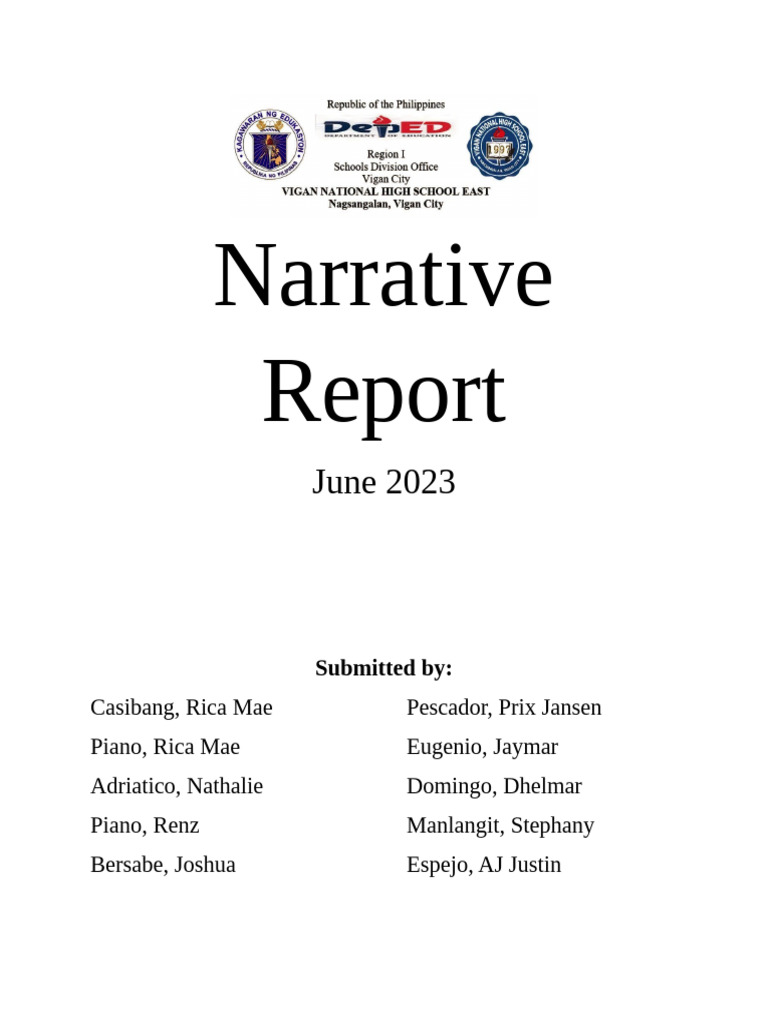Narrative Report | PDF
