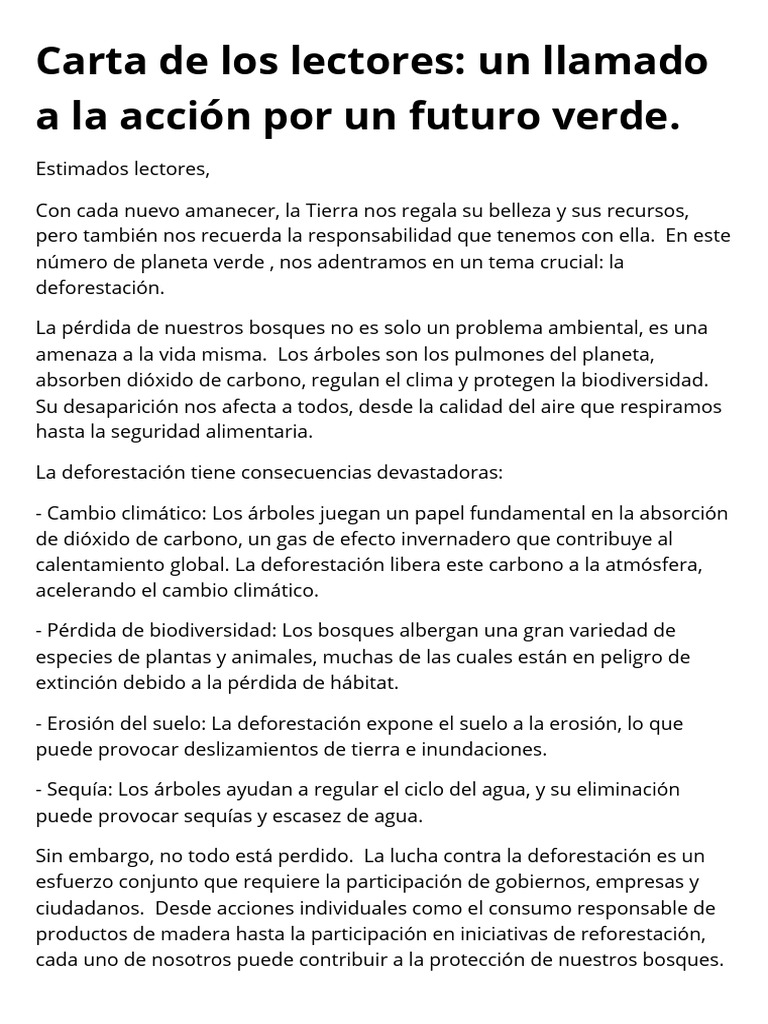 Carta de Los Lectores | PDF