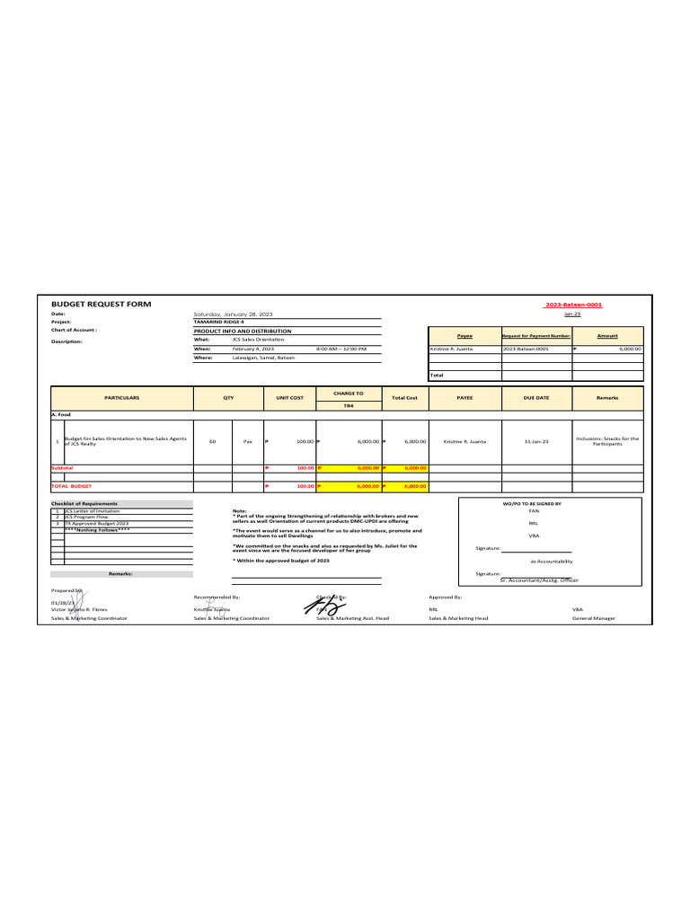 BRF-001 JCS Realty Sales Orientation Ver3 | PDF