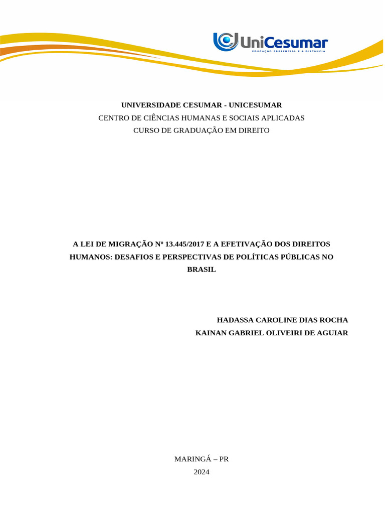 TCC Hadassa e Kainan | PDF