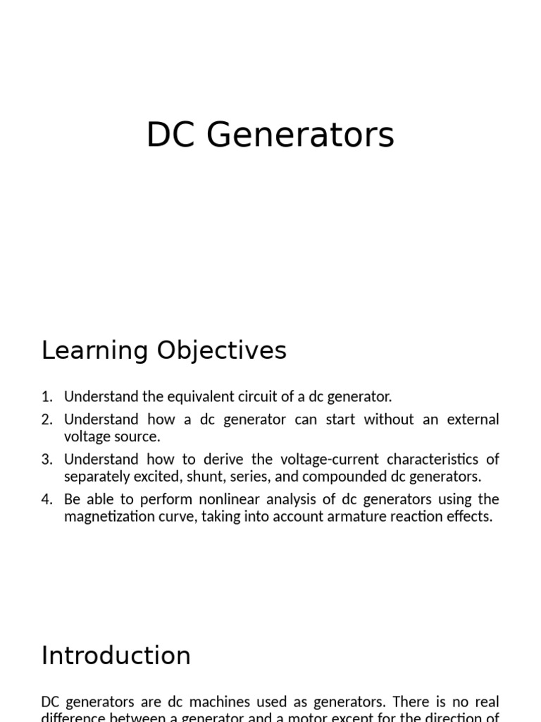 DC Generators | PDF