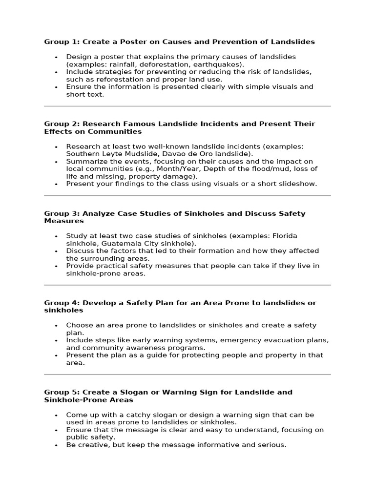 Group Activity DRRR | PDF