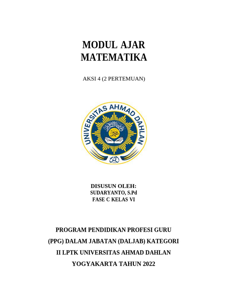 Modul Ajar MTK | PDF