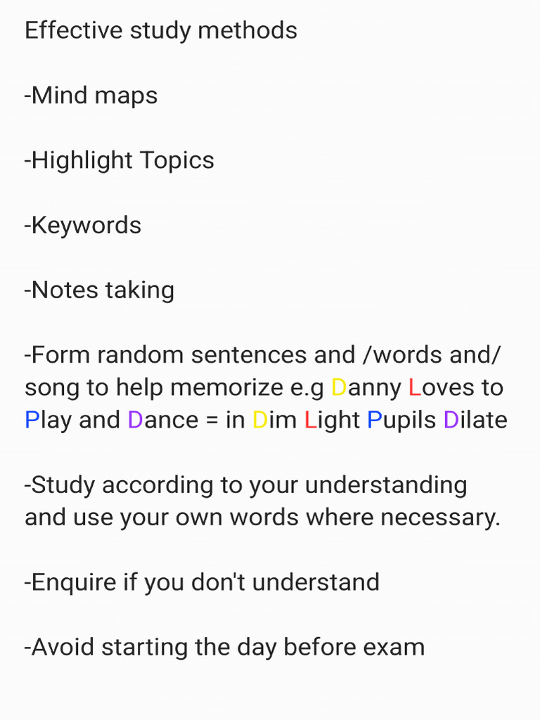 Effective Study Methods | PDF