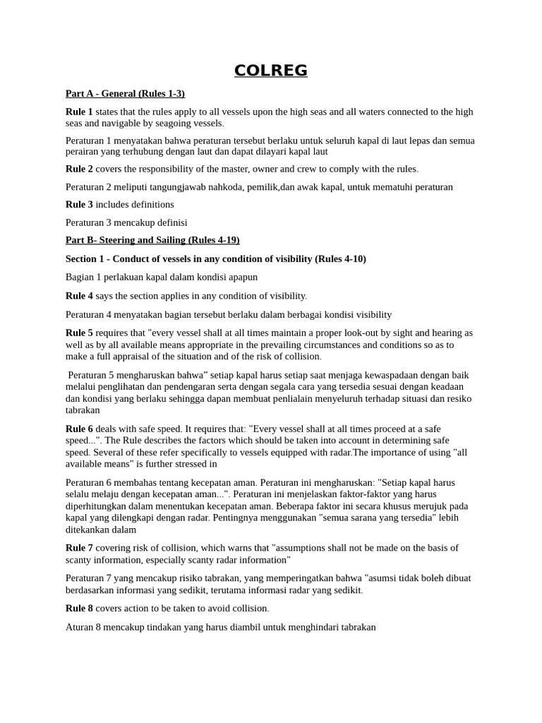 COLREG | PDF